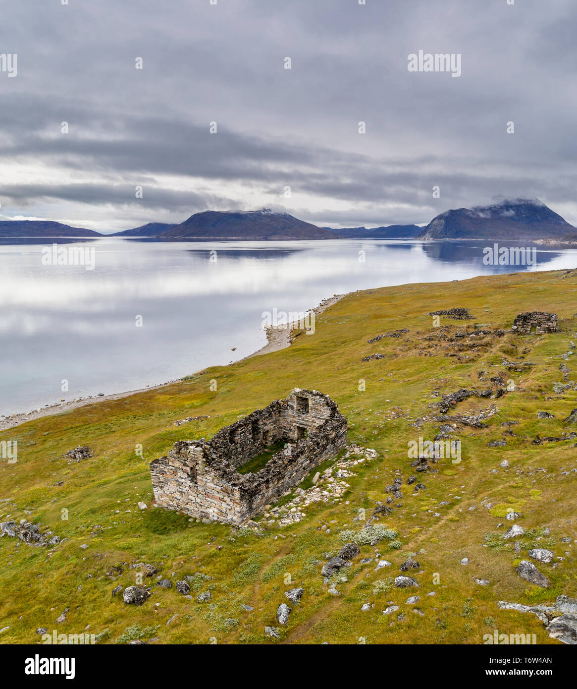 Ruins of the Hvalsey Church - abandoned Greenlandic Norse settlement of ...