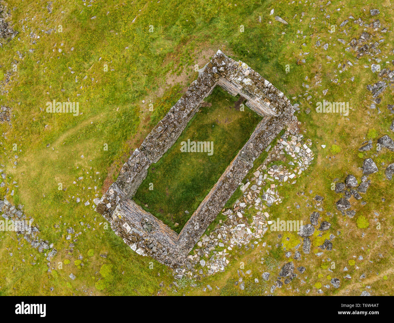 Ruins of the Hvalsey Church - abandoned Greenlandic Norse settlement of ...