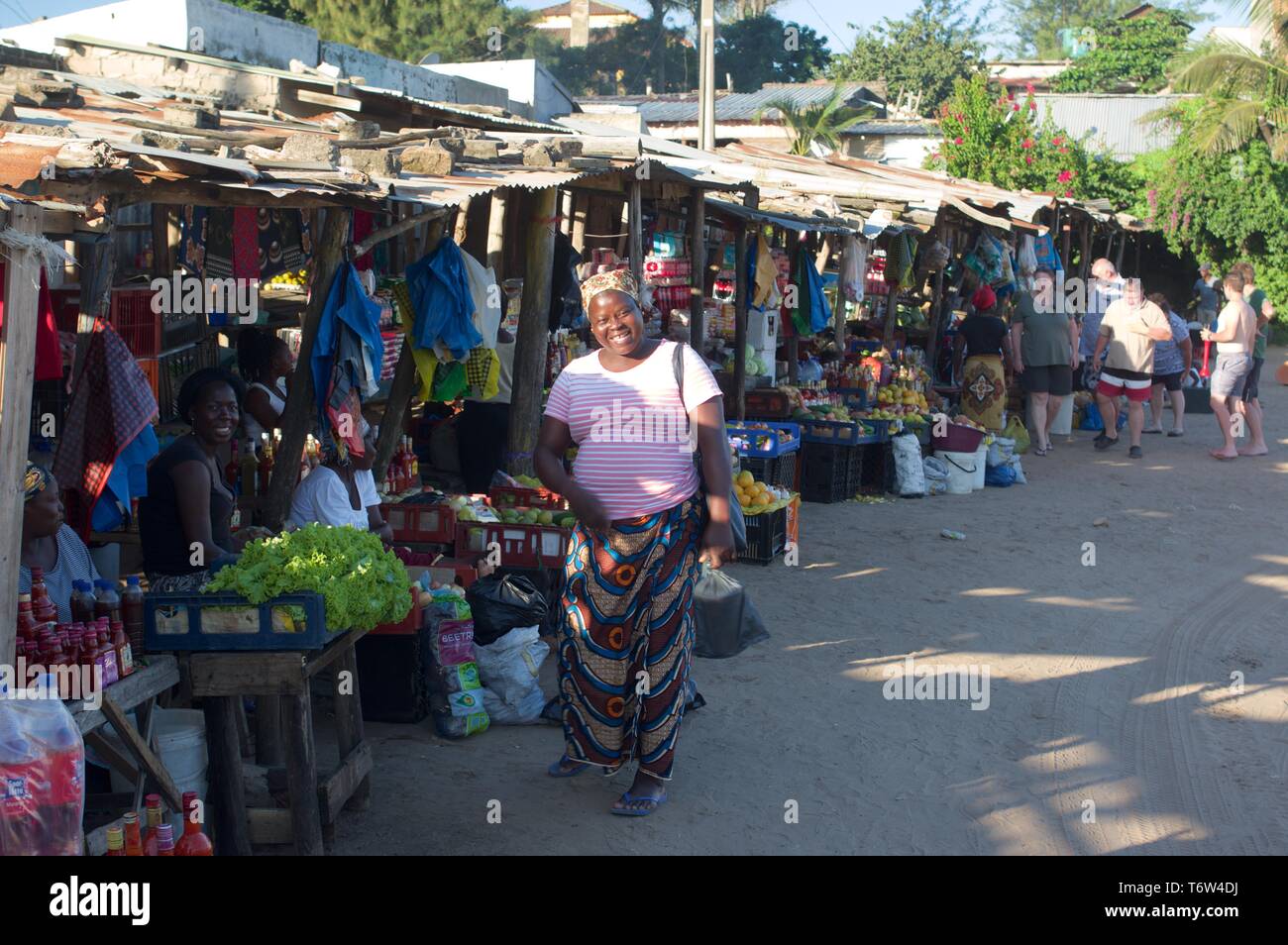 Market in Ponta do Ouro, Mozambique Stock Photo - Alamy