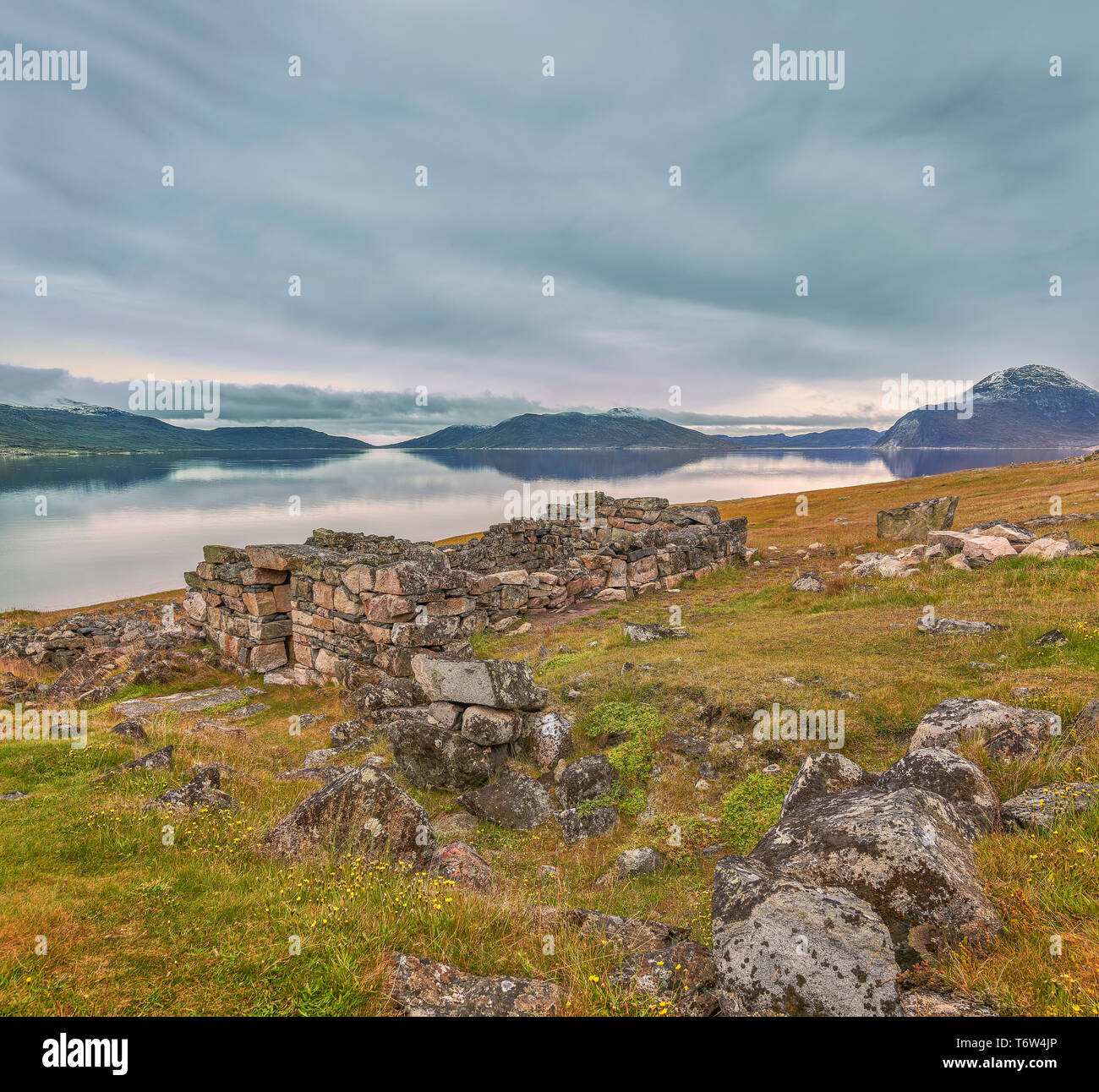 Ruins of the Hvalsey Church - abandoned Greenlandic Norse settlement of ...