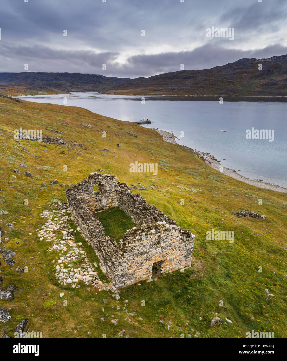 Ruins of the Hvalsey Church - abandoned Greenlandic Norse settlement of ...