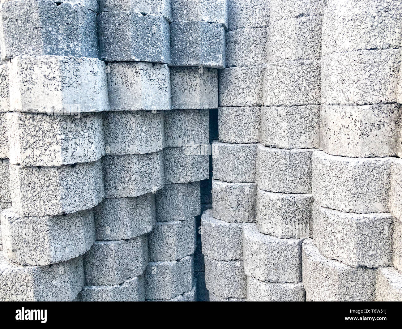 gray color stone brick block floor tile with green grass and sand as ...