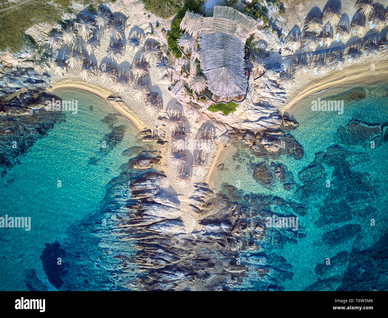 Beautiful beach aerial shot sithonia hi-res stock photography and ...