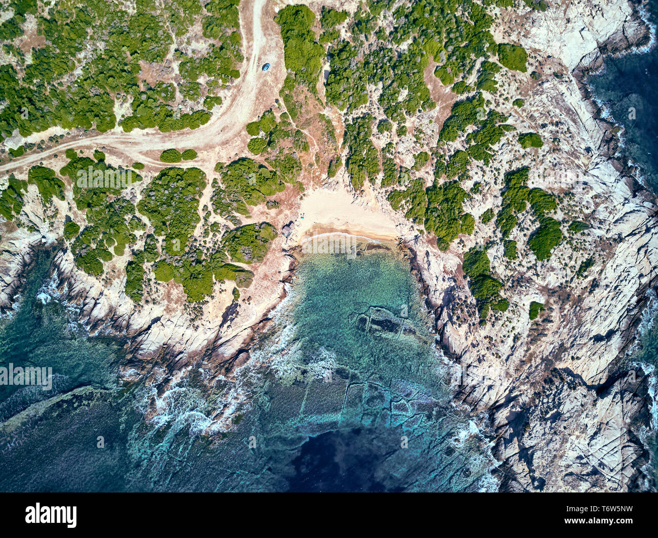 Beautiful beach aerial shot sithonia hi-res stock photography and ...