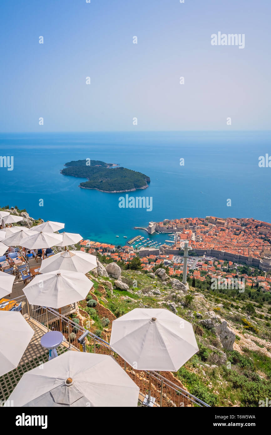 View of Dubrovnik from Srd Hill Stock Photo - Alamy