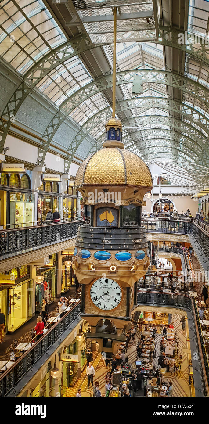 Queen Victoria Building Mall in Sydney From Upper Floor Stock Photo - Alamy