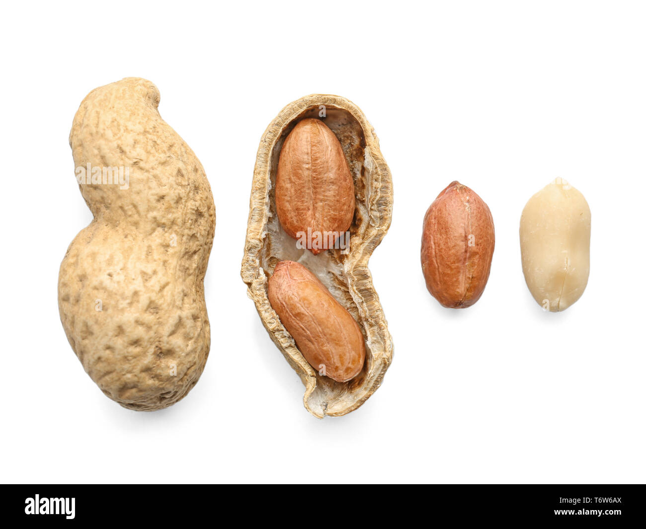 Tasty peanuts on white background Stock Photo - Alamy