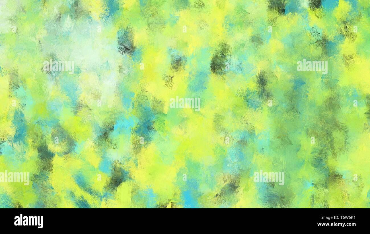paint swab and strokes with brush in the colours light green, blue ...