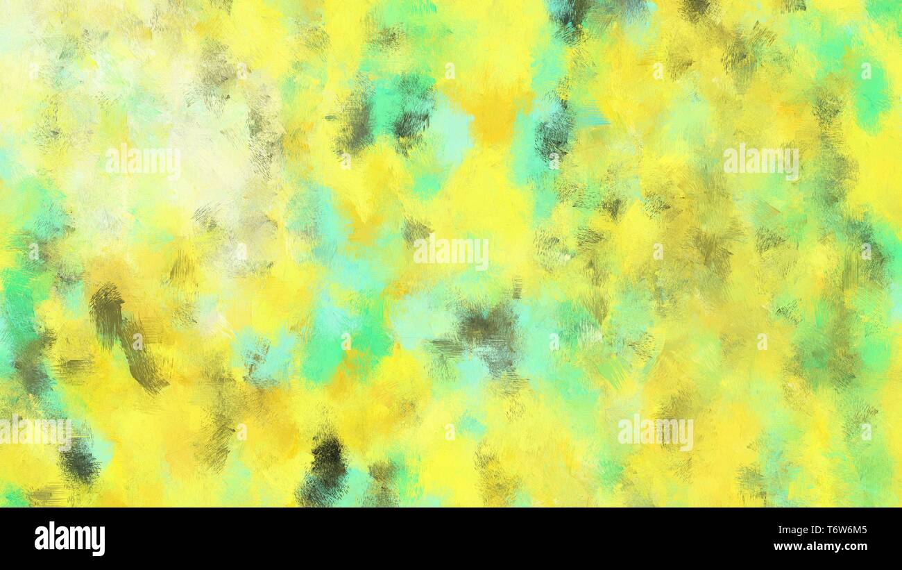 paint swab and strokes with brush in the colours khaki, tea green and ...