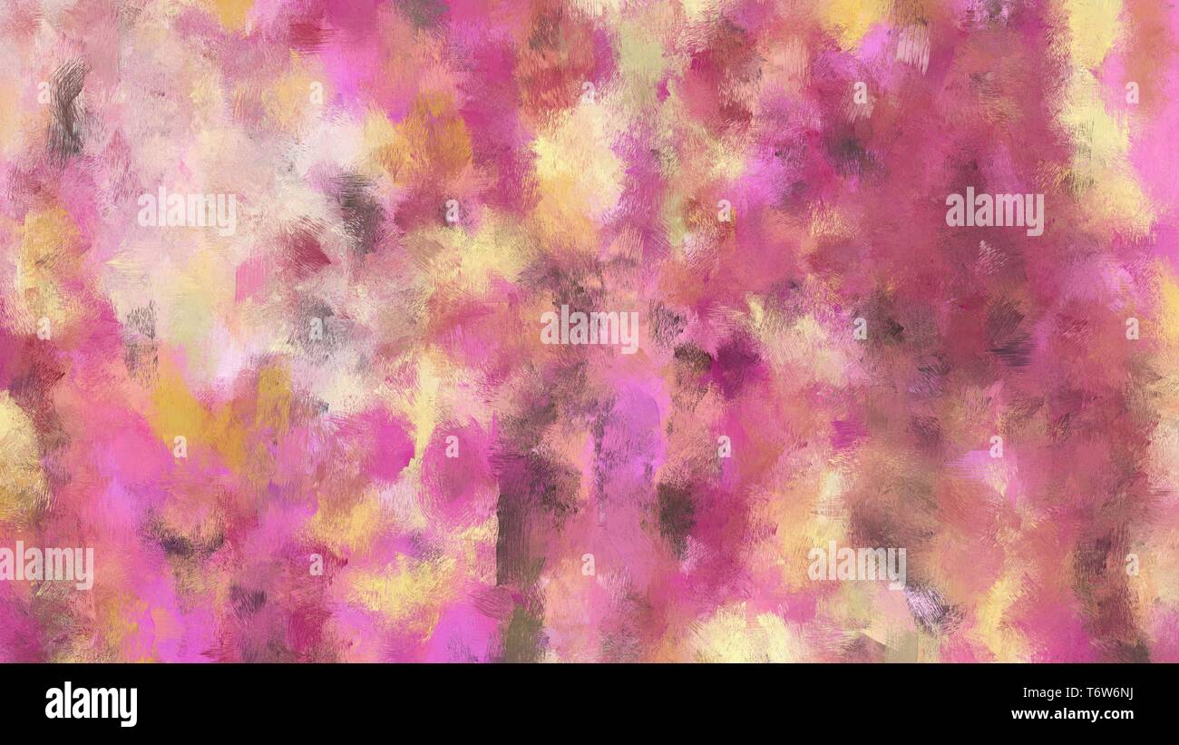 paint swab and strokes with brush in the colours pale violet red, wheat ...