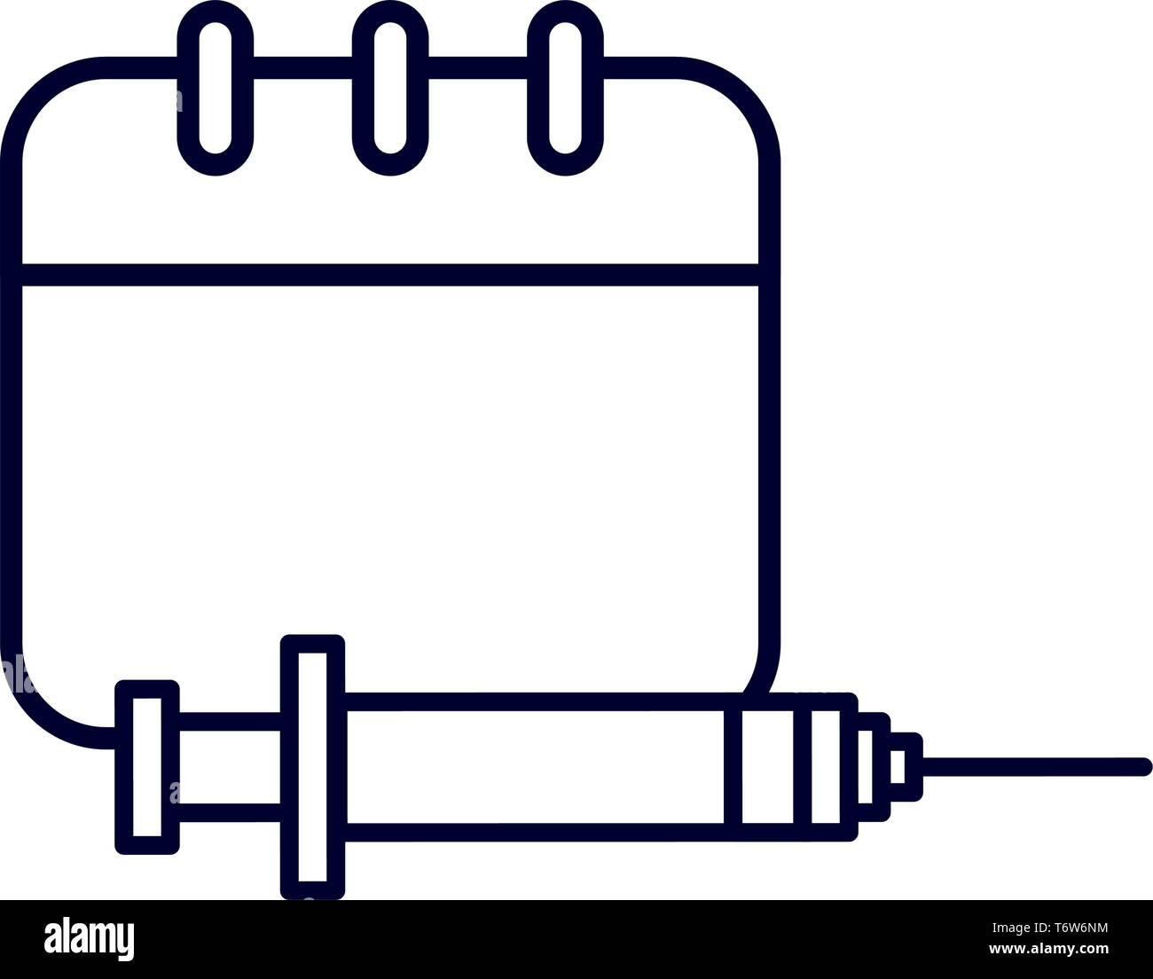 medical injection with calendar reminder vector illustration design ...
