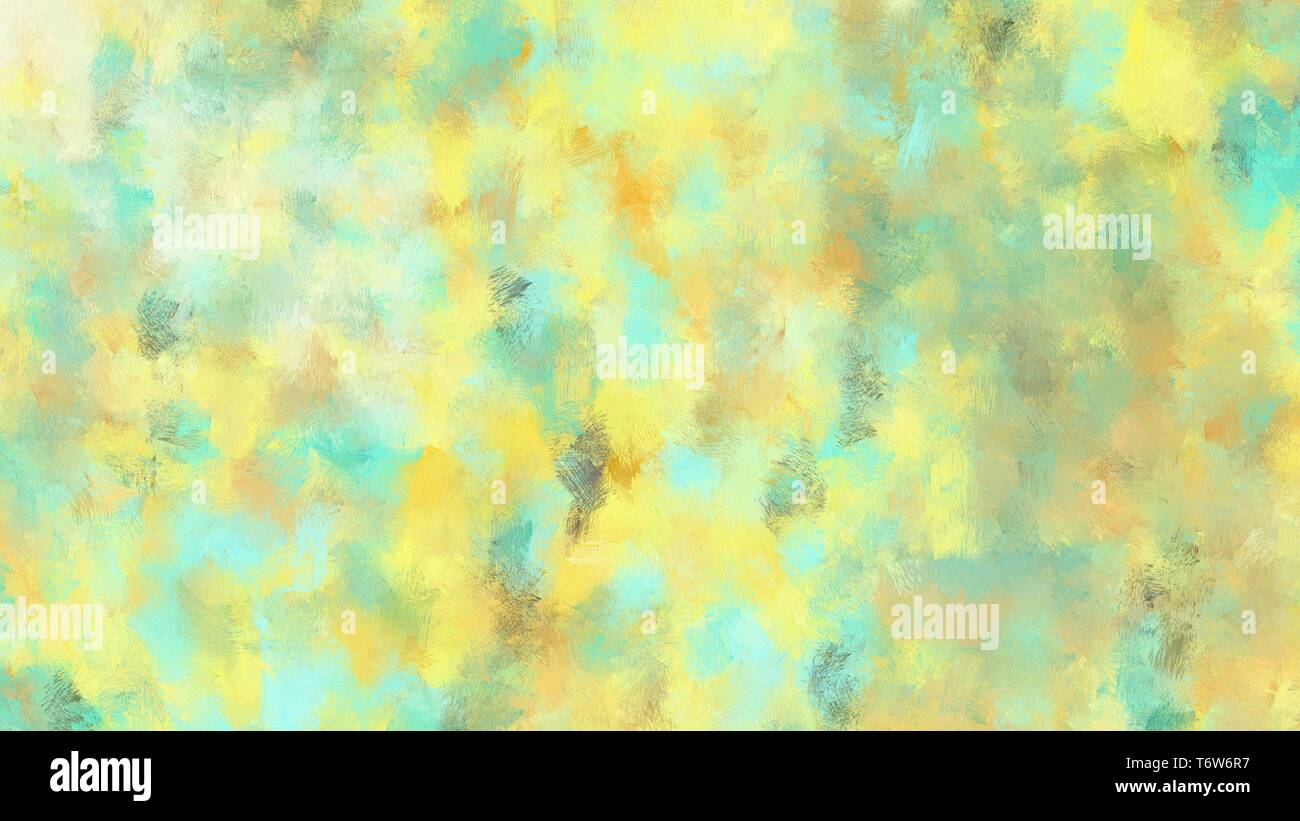 paint swab and strokes with brush in the colours khaki, tea green and ...
