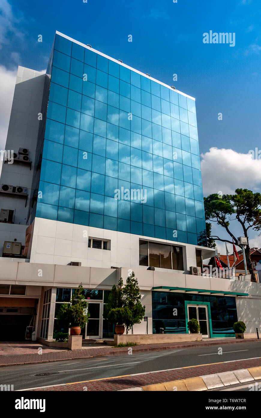 Istanbul, Turkey, 19 October 2008: Modern Building, glass exterior ...