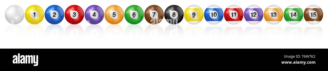 Billiard balls. Vector high quality illustration Stock Vector Image ...