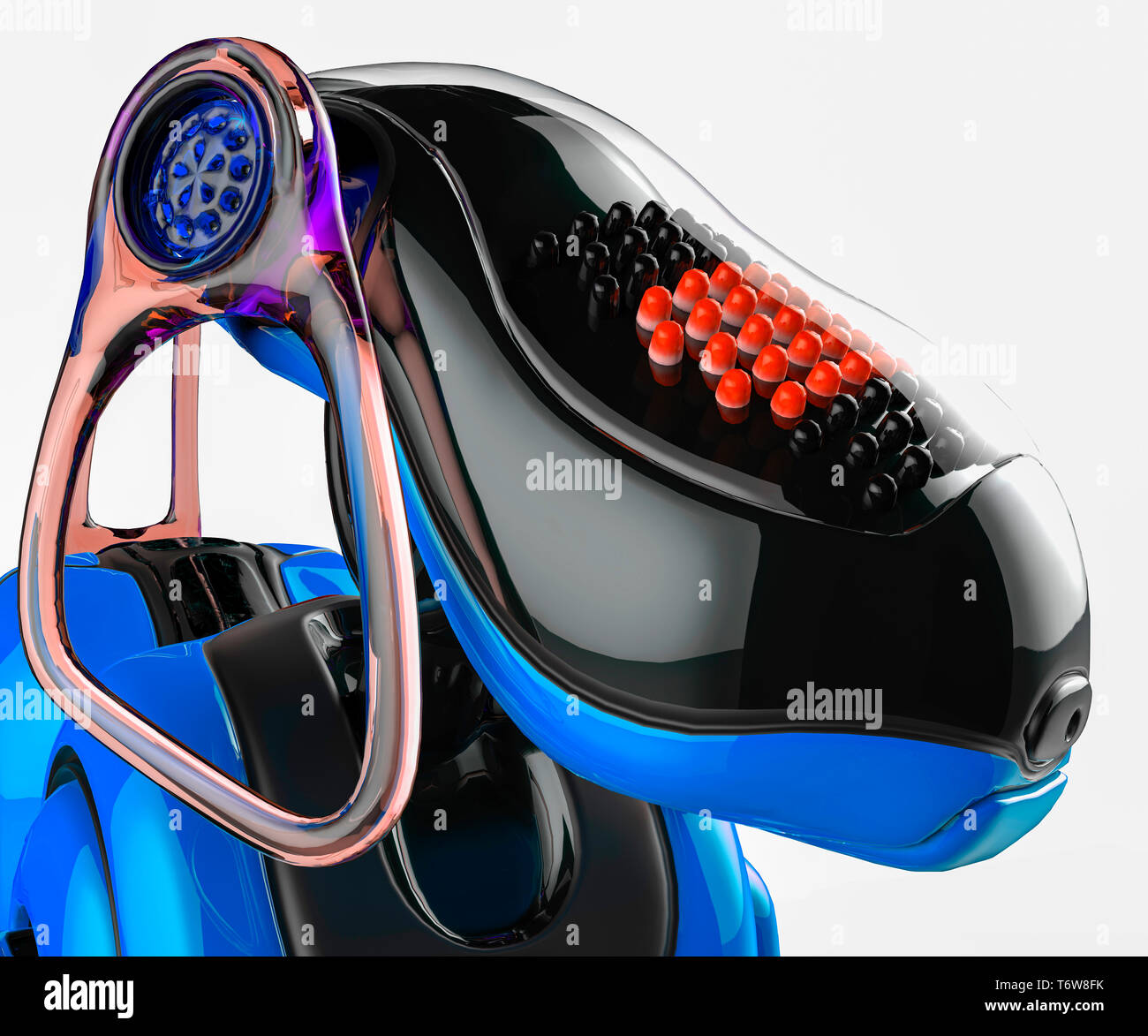 dog the cyborg friend in a white background, will put some fun in yours ...