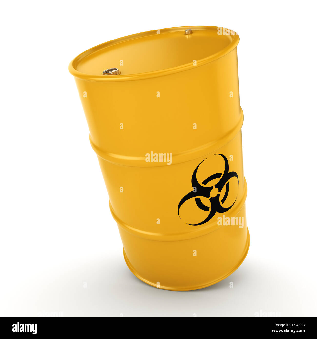 3D rendering biohazard barrel Stock Photo - Alamy