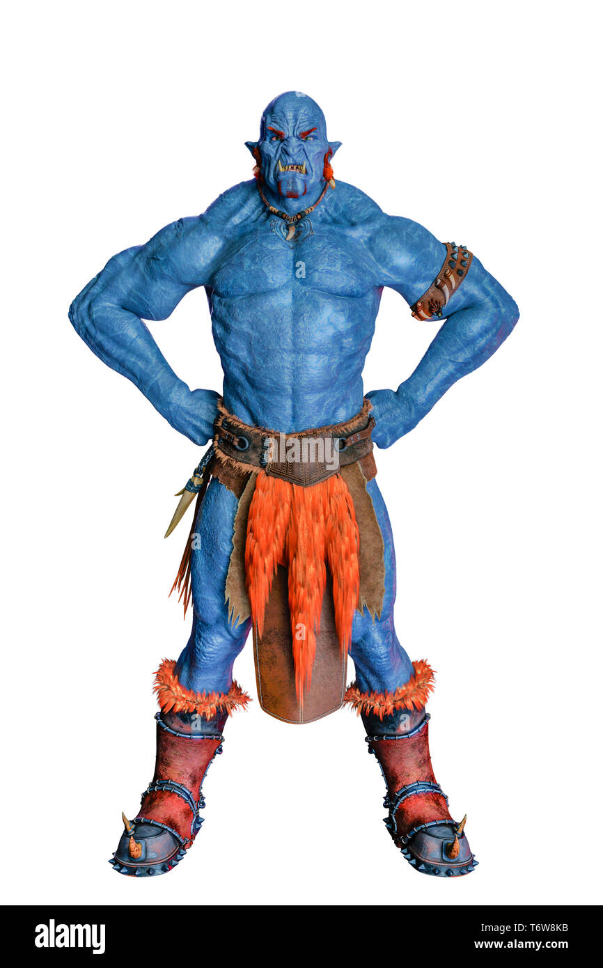 the blue fire ogre in white background, will put some fun in yours ...