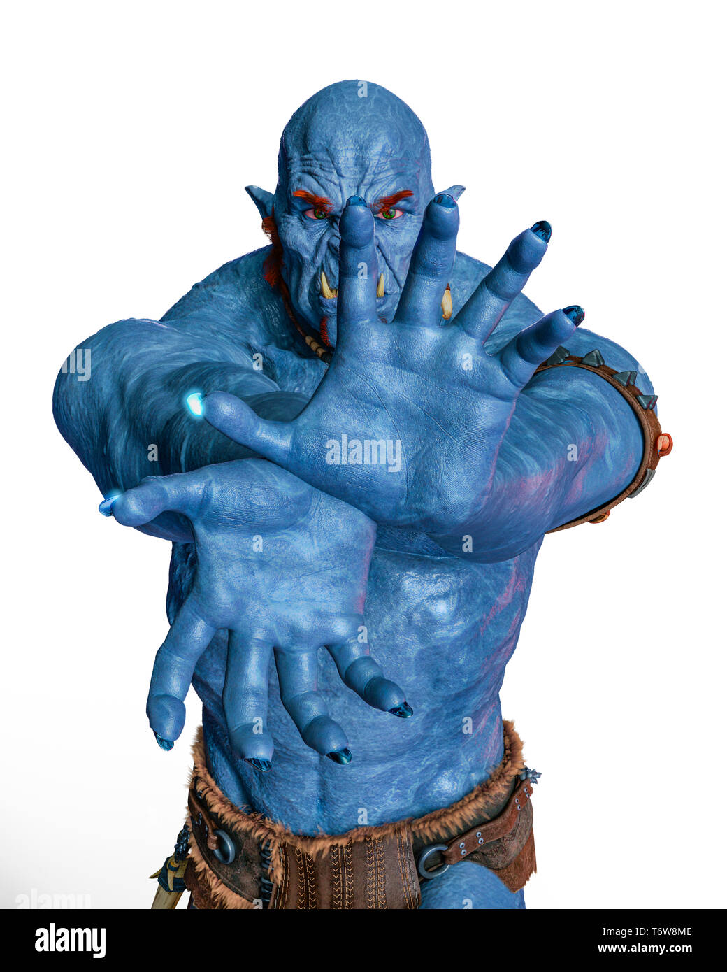 the blue fire ogre in white background, will put some fun in yours ...