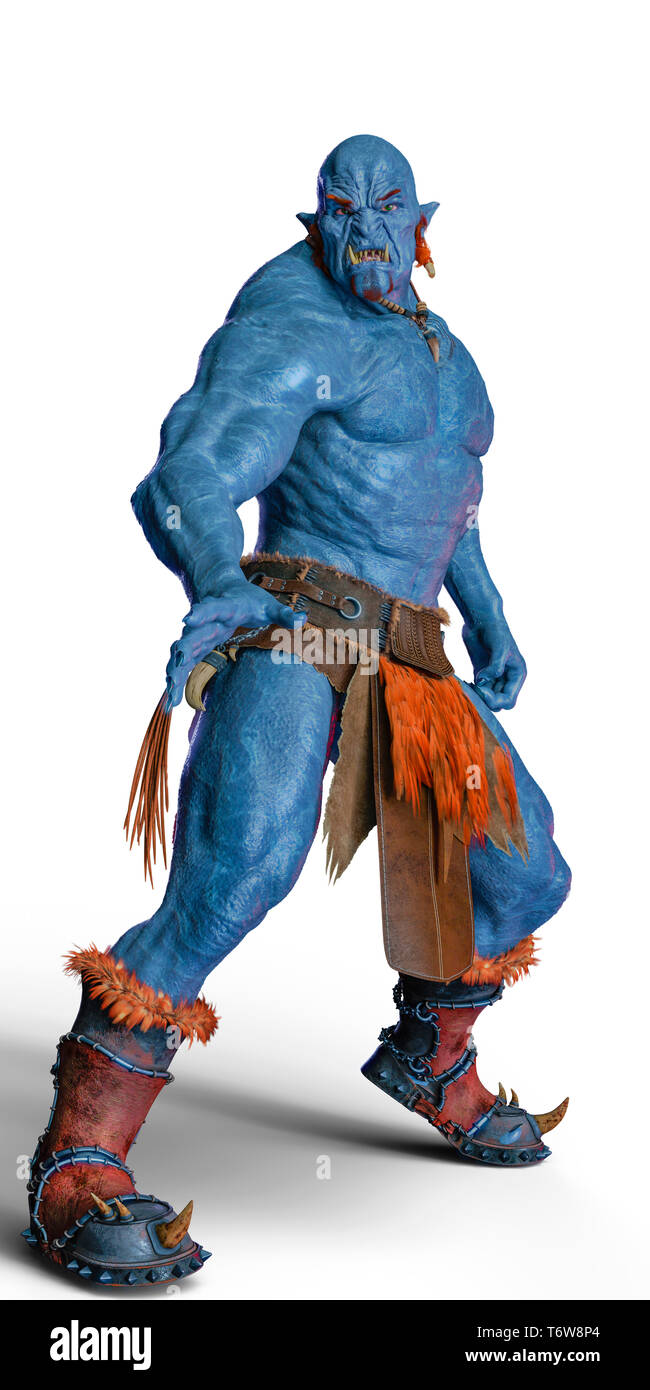 the blue fire ogre in white background, will put some fun in yours ...