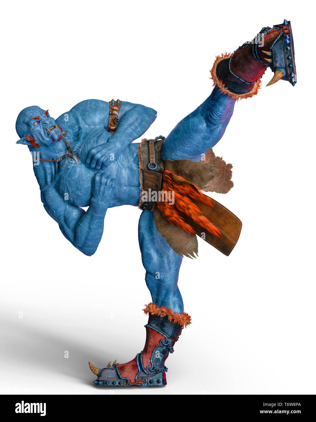 the blue fire ogre in white background, will put some fun in yours ...