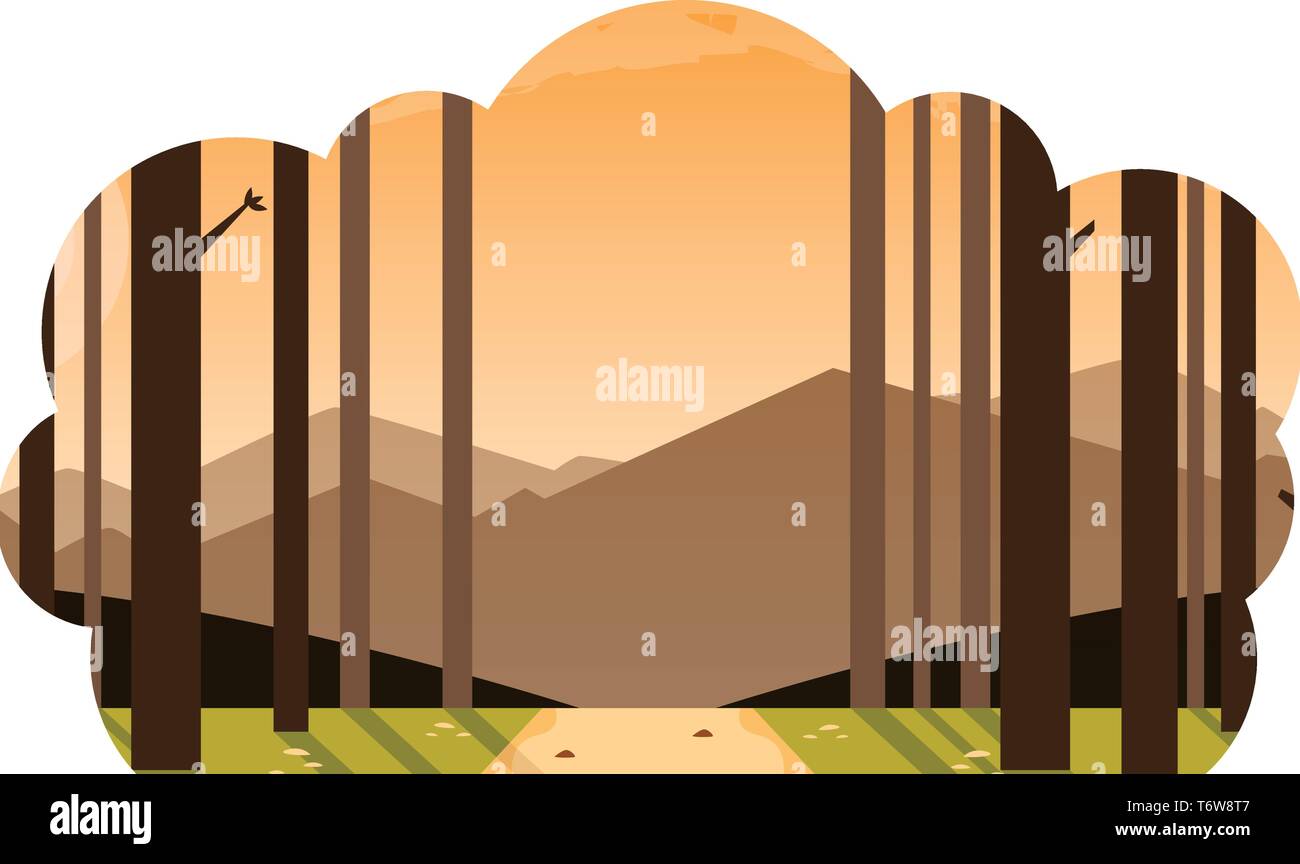 Serene pathway Stock Vector Images - Alamy