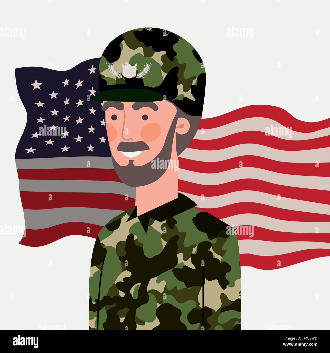 Man waving us military Stock Vector Images - Alamy