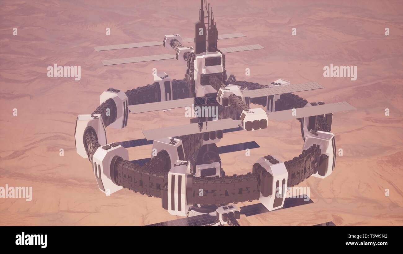 Colony on Mars Planet Stock Photo - Alamy