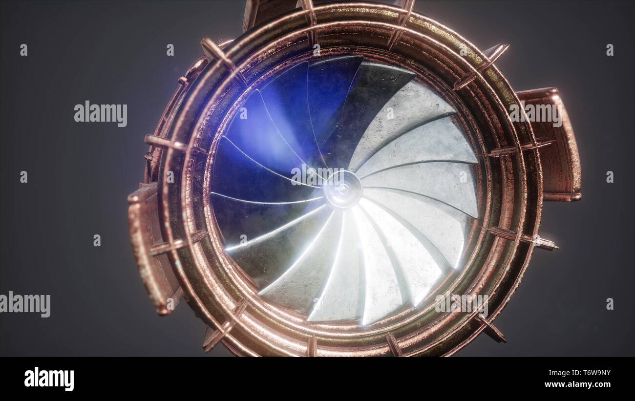 Rotate Jet Engine Turbine Stock Photo - Alamy