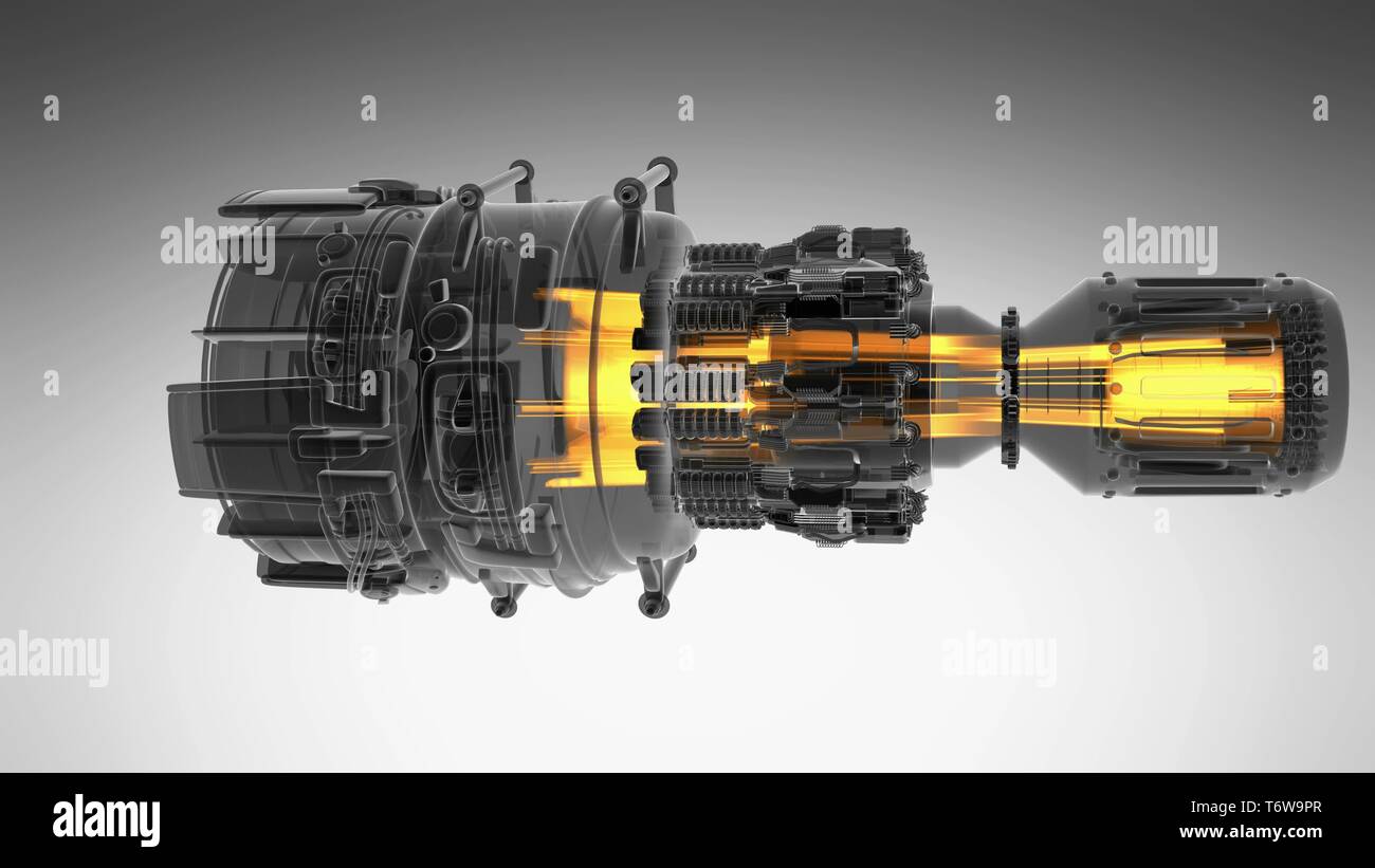 Loop rotate jet engine turbine hi-res stock photography and images - Alamy