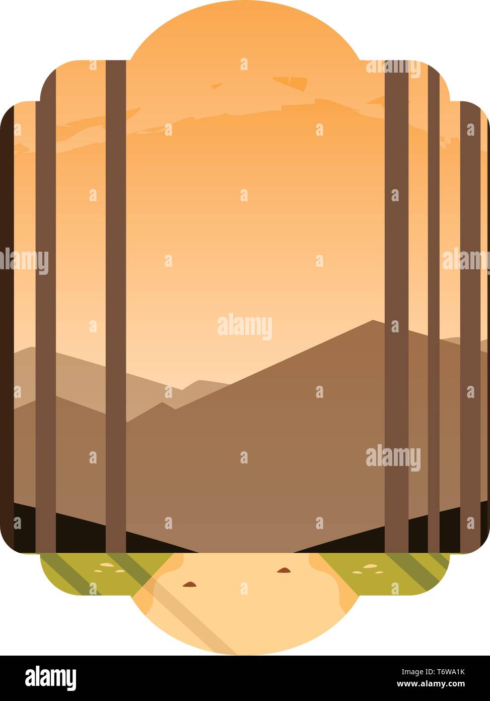 Serene pathway Stock Vector Images - Alamy