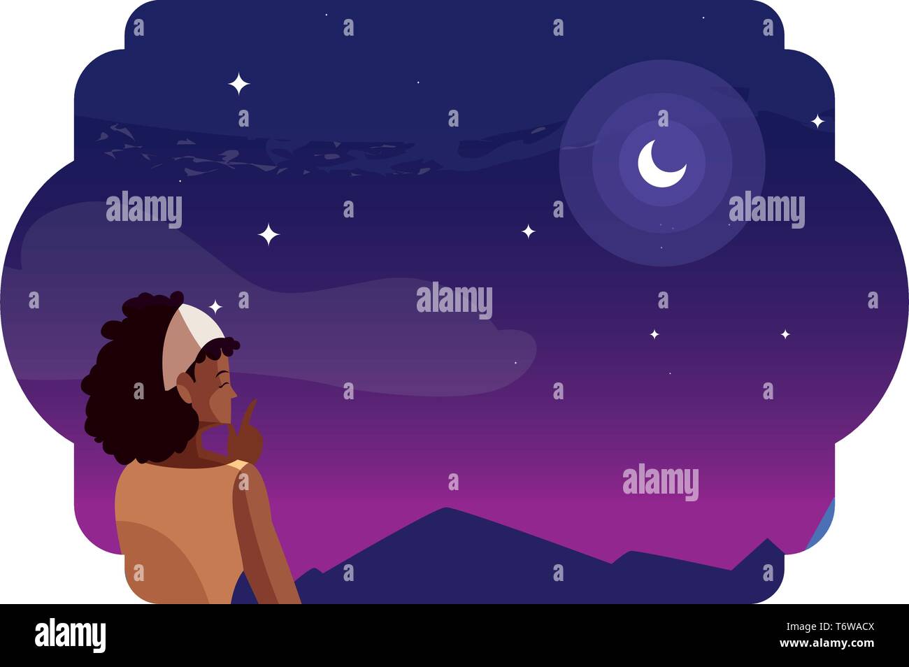 Woman contemplating Stock Vector Images - Alamy