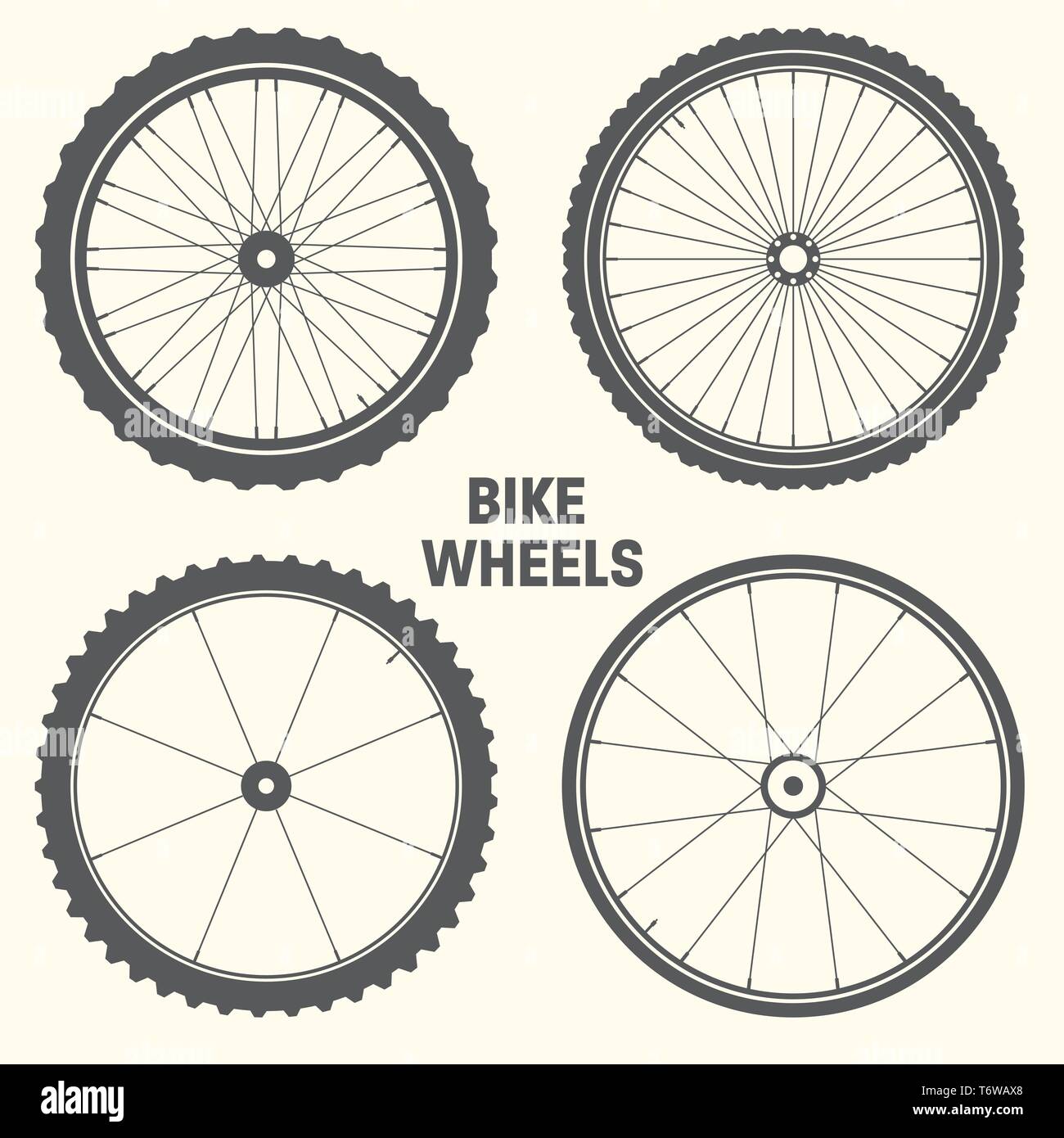 Mountain Bike Wheels Vector