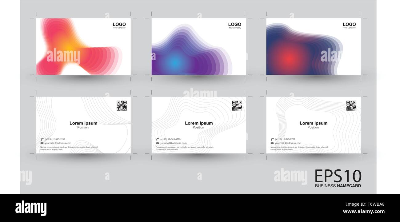 Abstract colorful namecard template background Stock Vector Image & Art ...