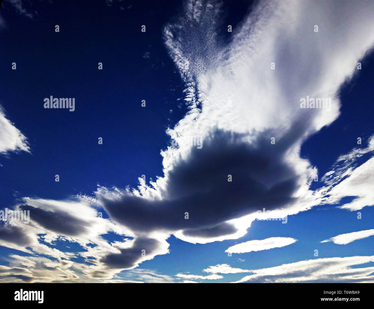 Beautiful shapes and shades of the clouds Stock Photo - Alamy
