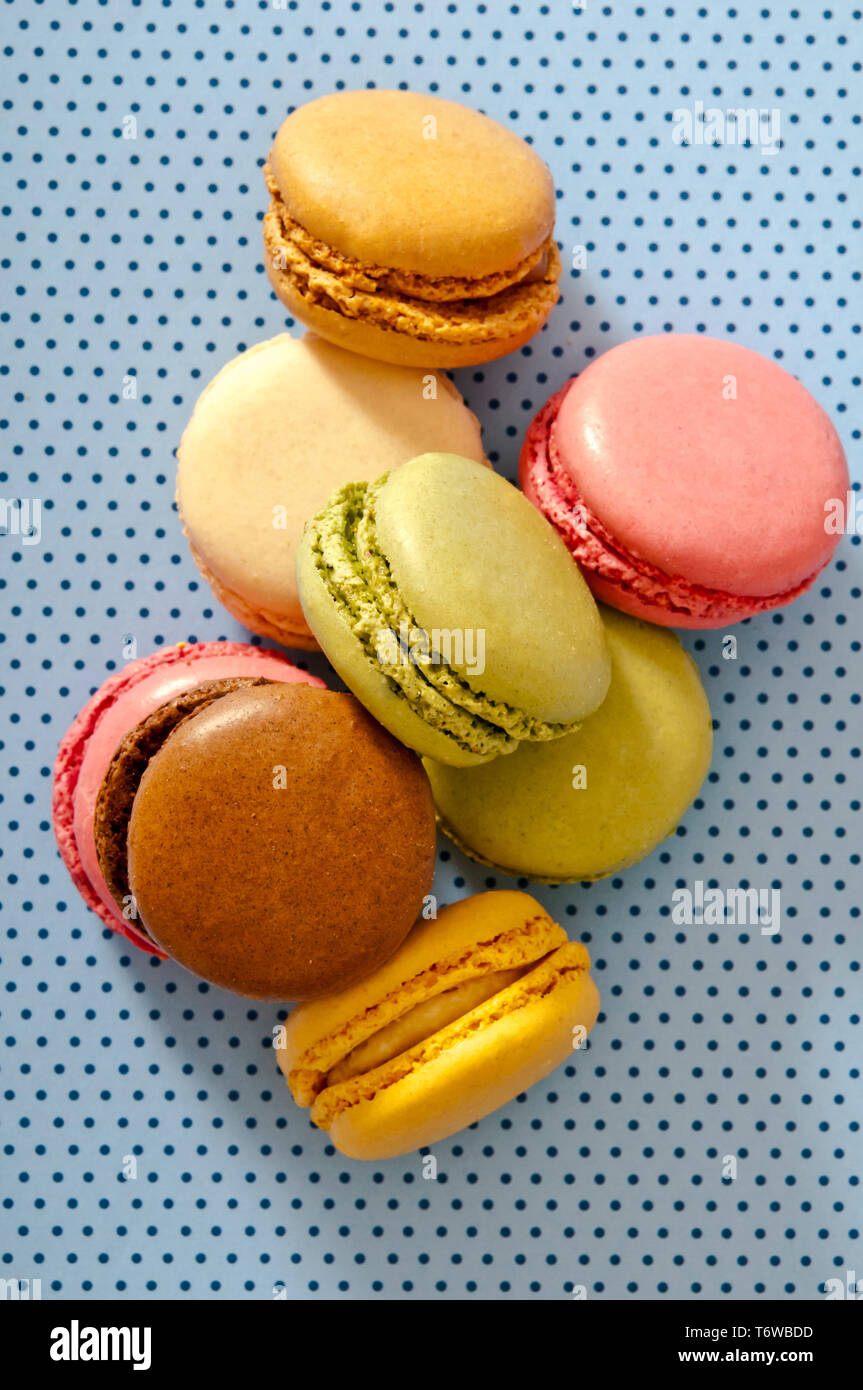 colorful macarons or French macaroons Stock Photo - Alamy