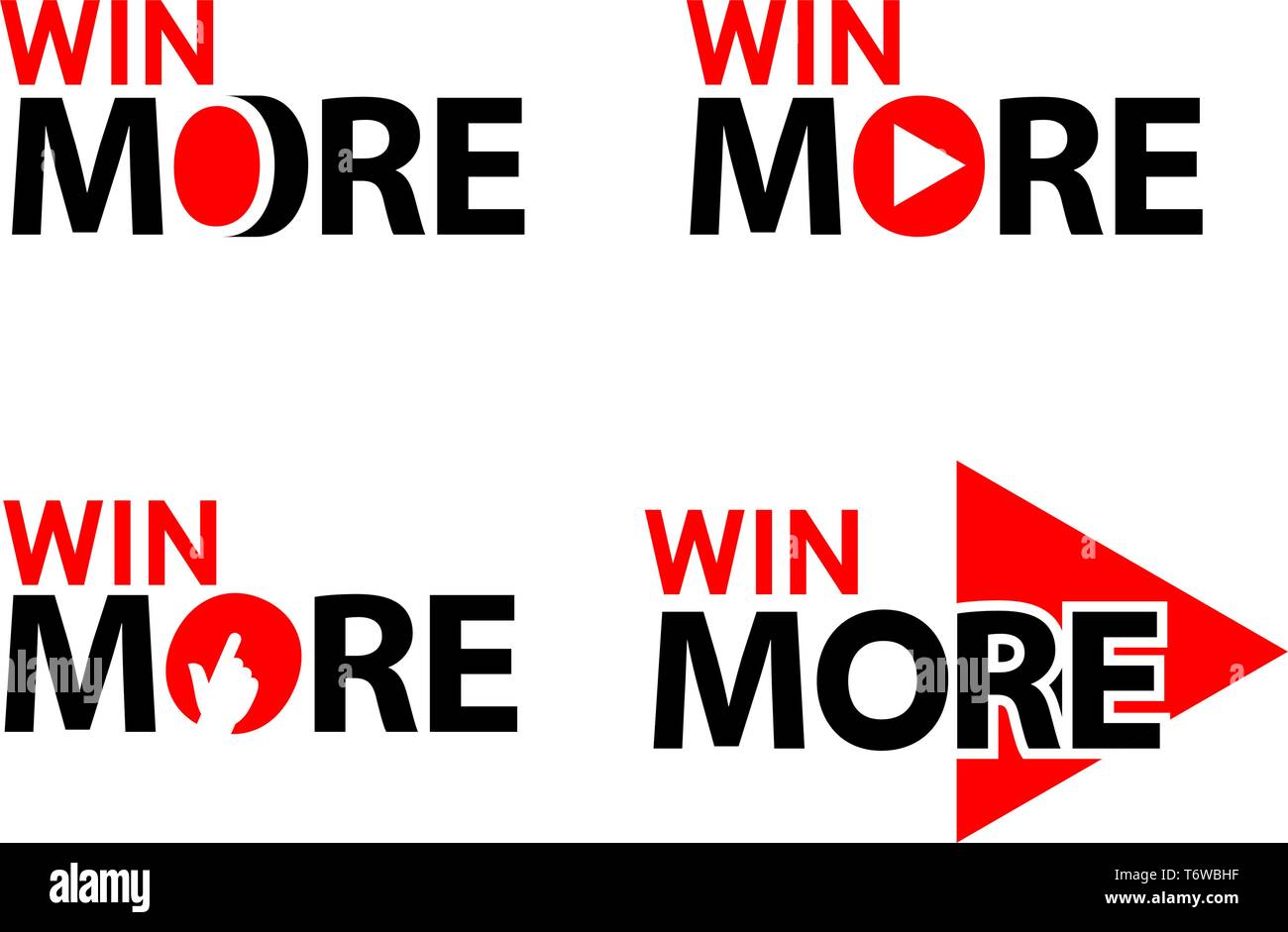 Win more. Creative lettering vector illustration. illustration in ...