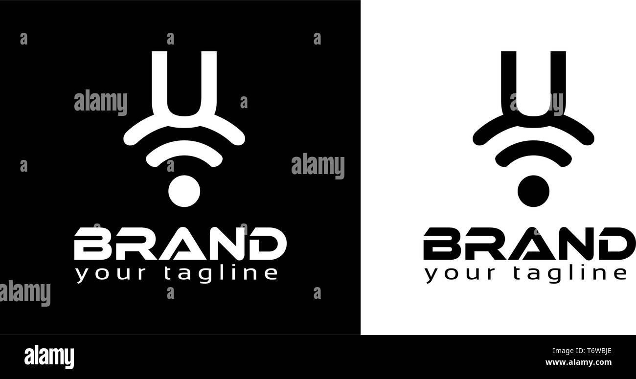 U online logo template, stock logo template Stock Vector Image & Art ...