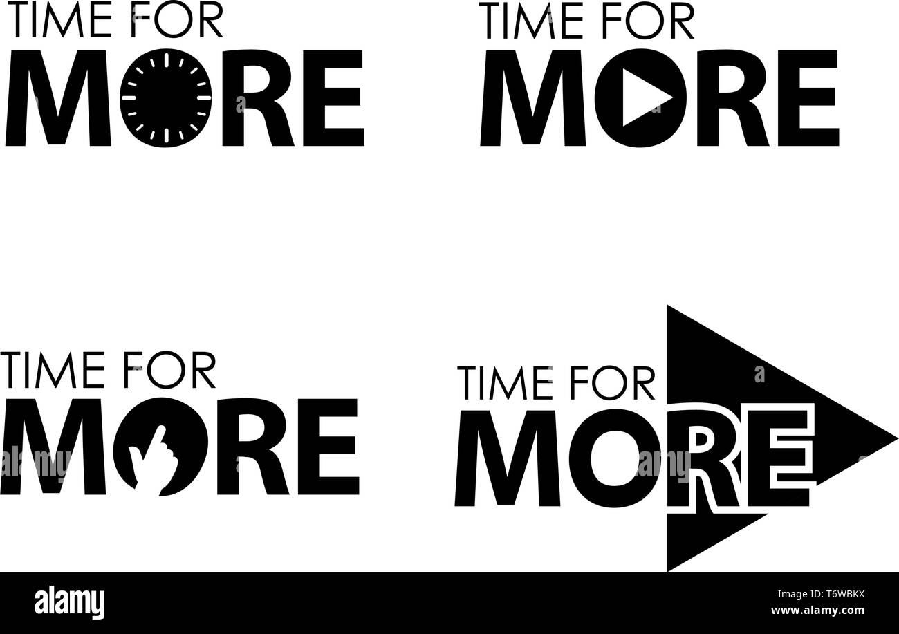Time for more. Creative lettering vector illustration. illustration in ...