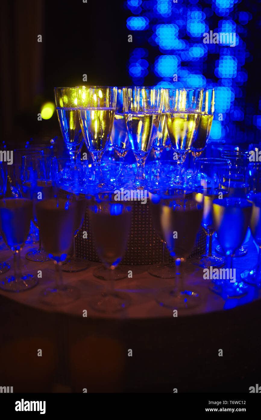 Half empty wine glasses on a table hi-res stock photography and images ...