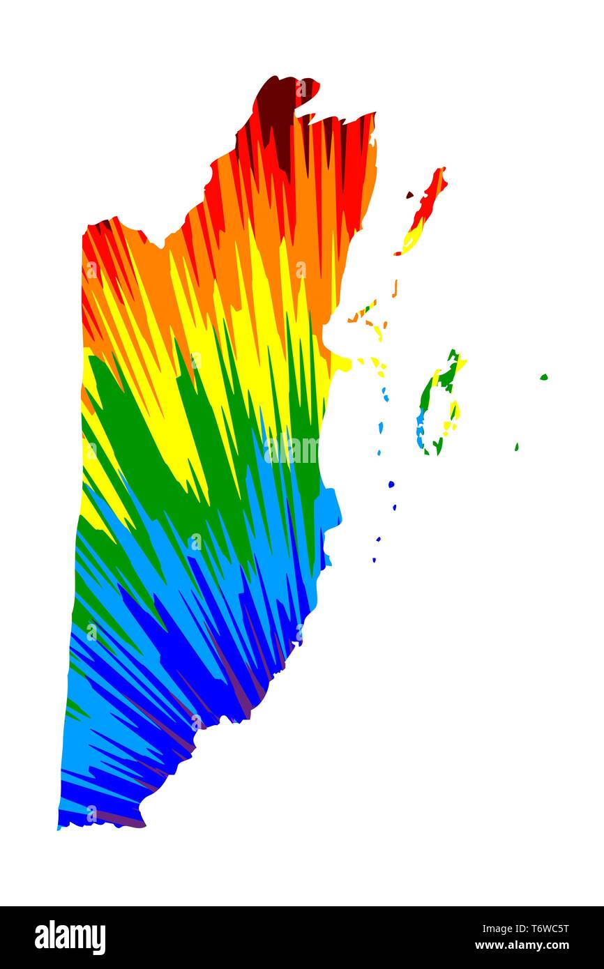 Belize - map is designed rainbow abstract colorful pattern, Belize map ...