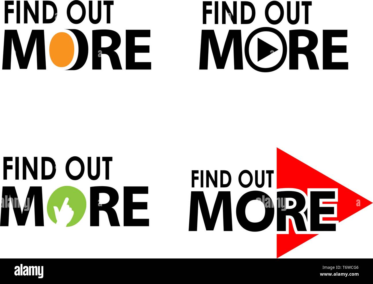 Find out more. Creative lettering vector illustration. illustration in ...