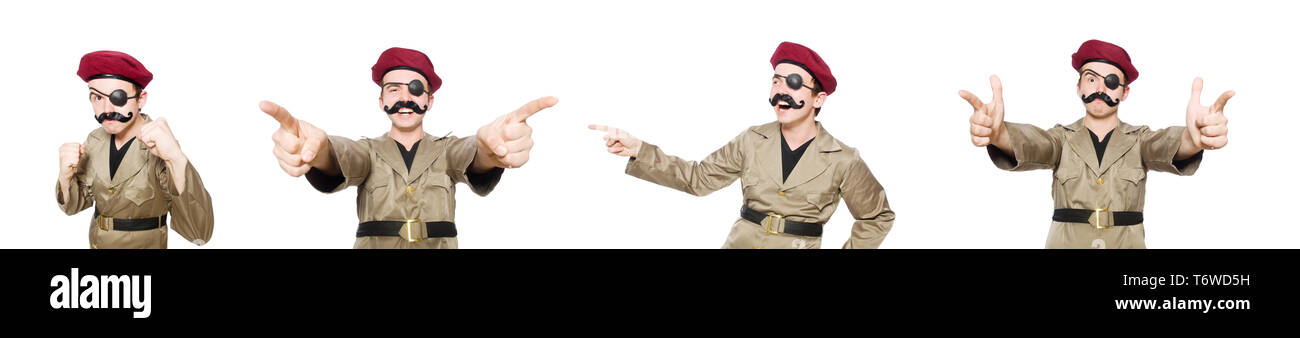 Funny soldier in military concept Stock Photo - Alamy