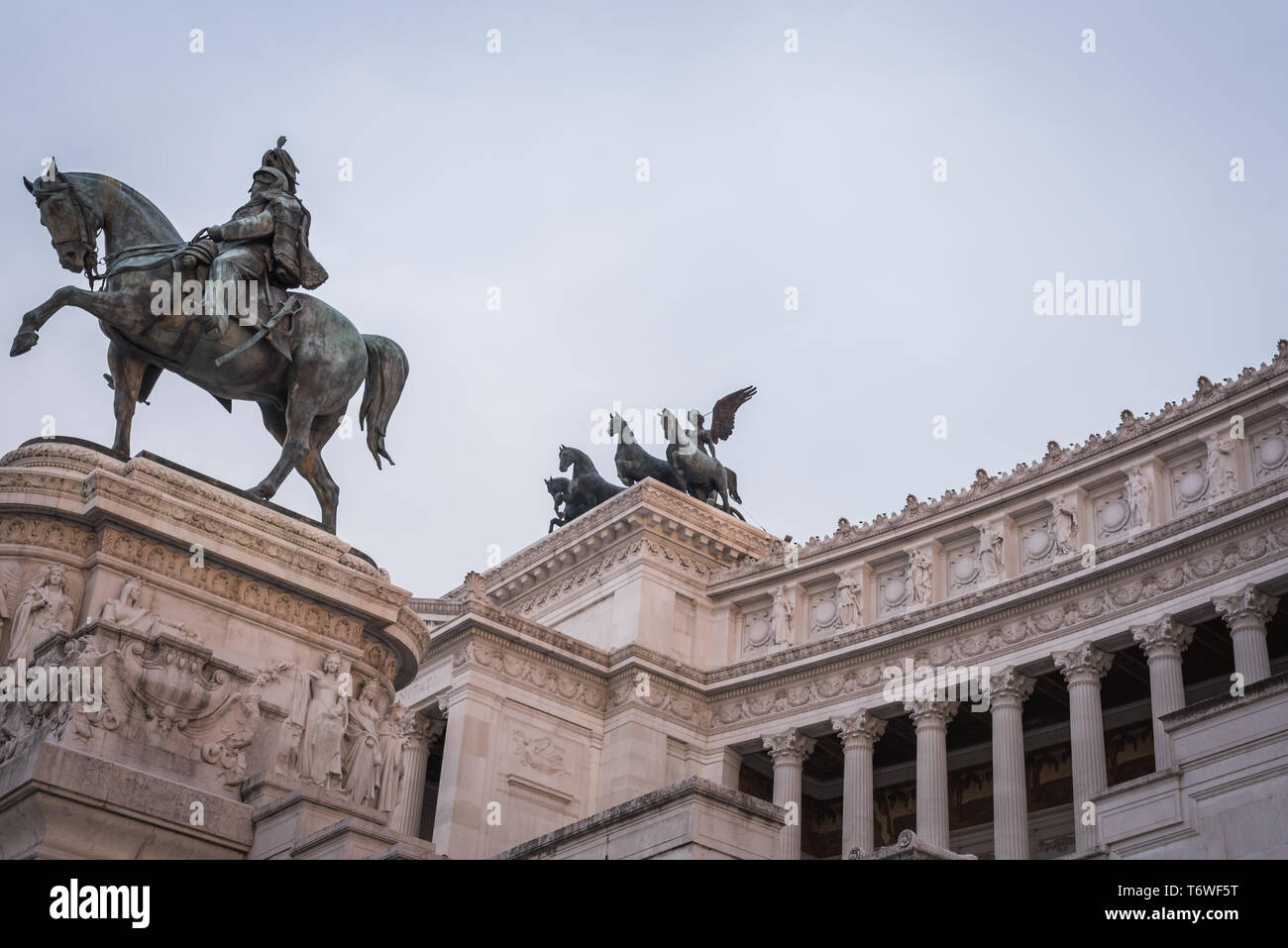 View of the Vittorio Emanuele II monument in Rome Italy Stock Photo - Alamy