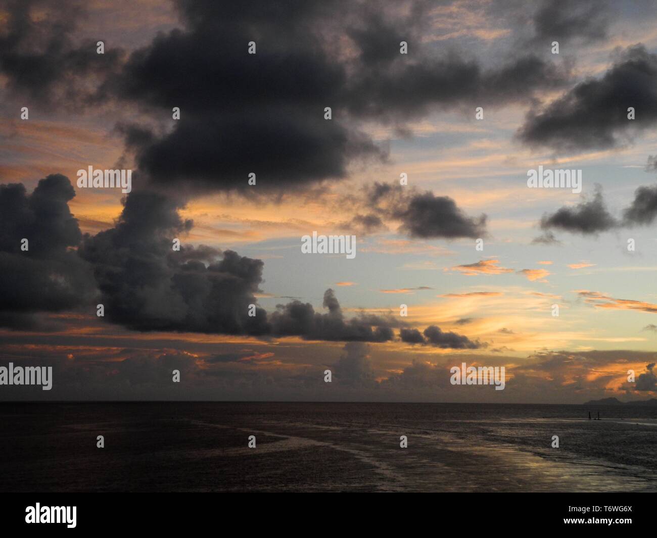 Dark Clouds at Sunset over Pacific at Suva, Fiji Stock Photo - Alamy