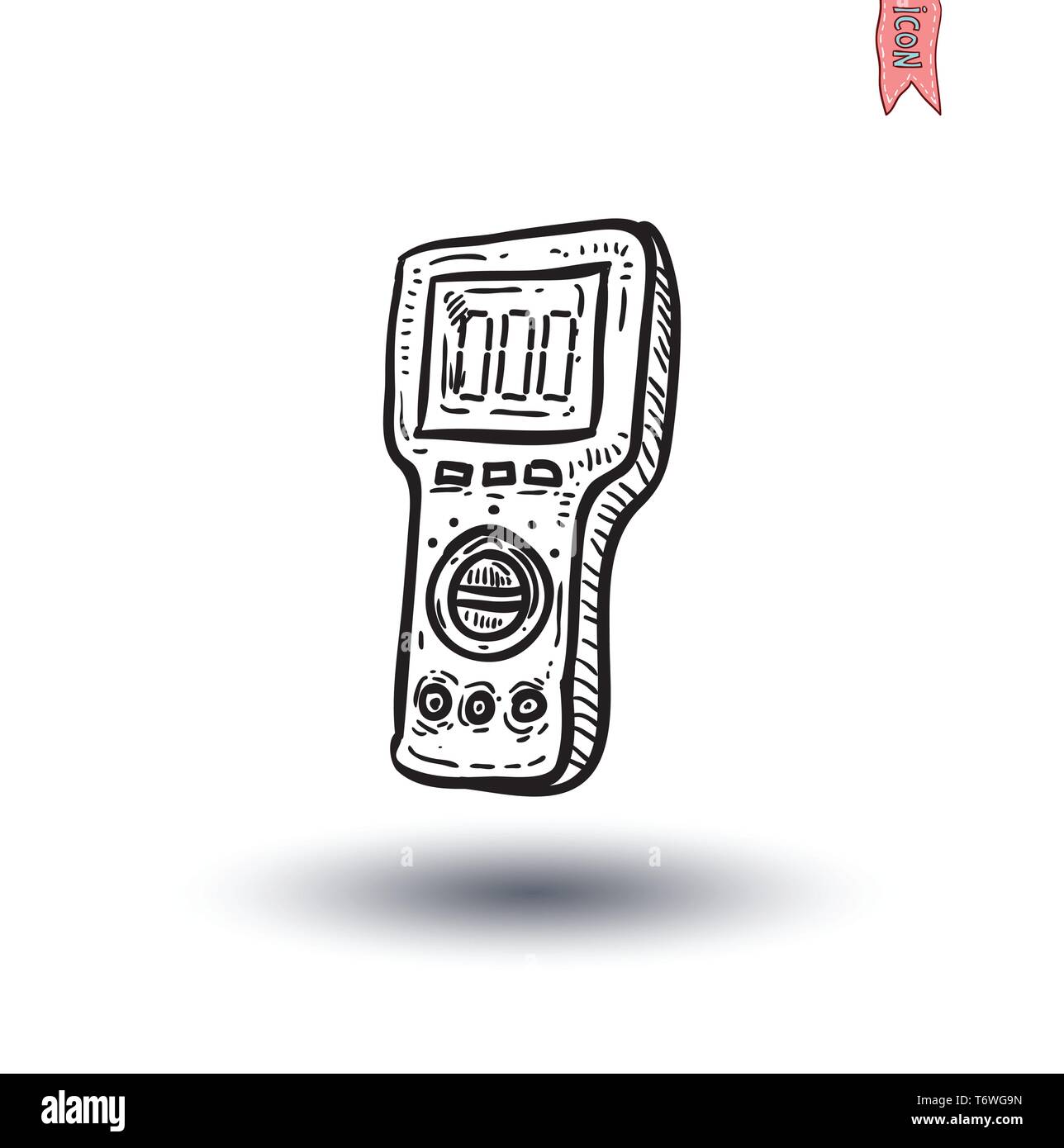 Electricity Doodle icon collection, vector illustration Stock Vector ...