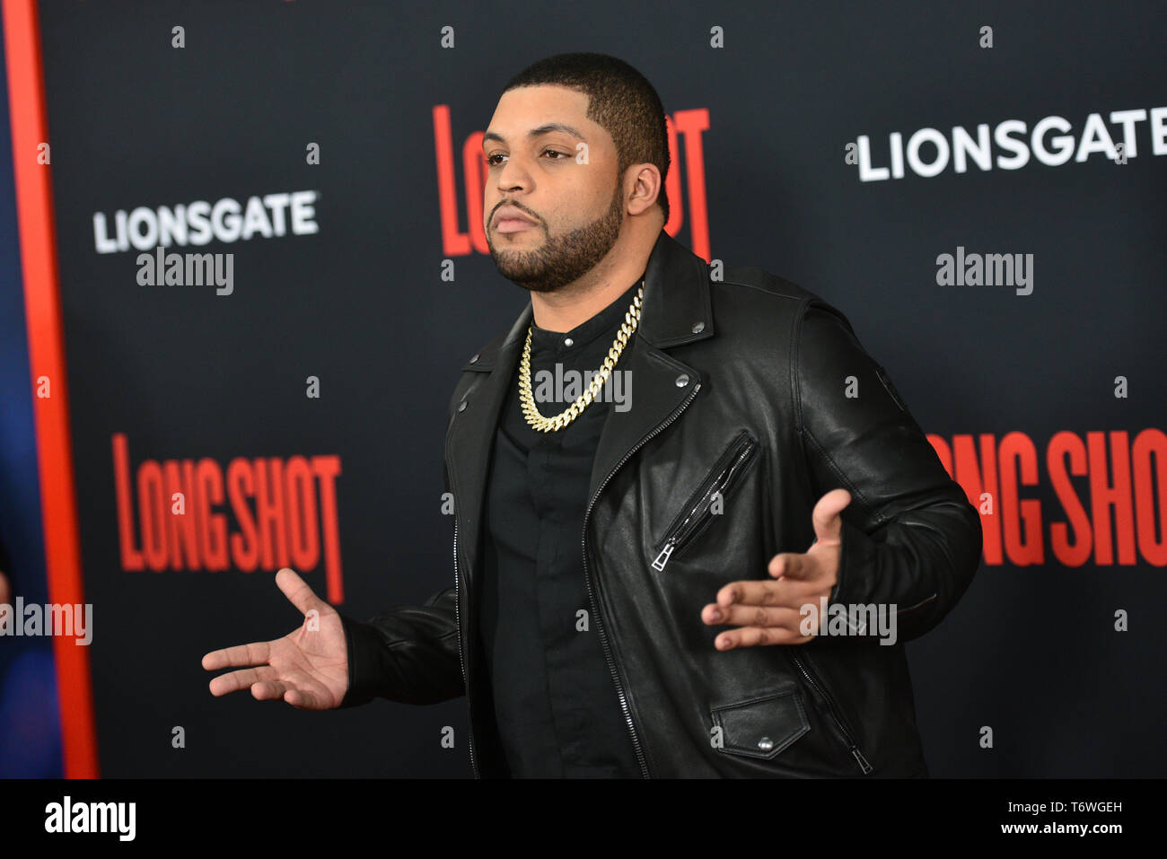 O'Shea Jackson Jr attends the premiere of "Long Shot" at AMC Lincoln ...
