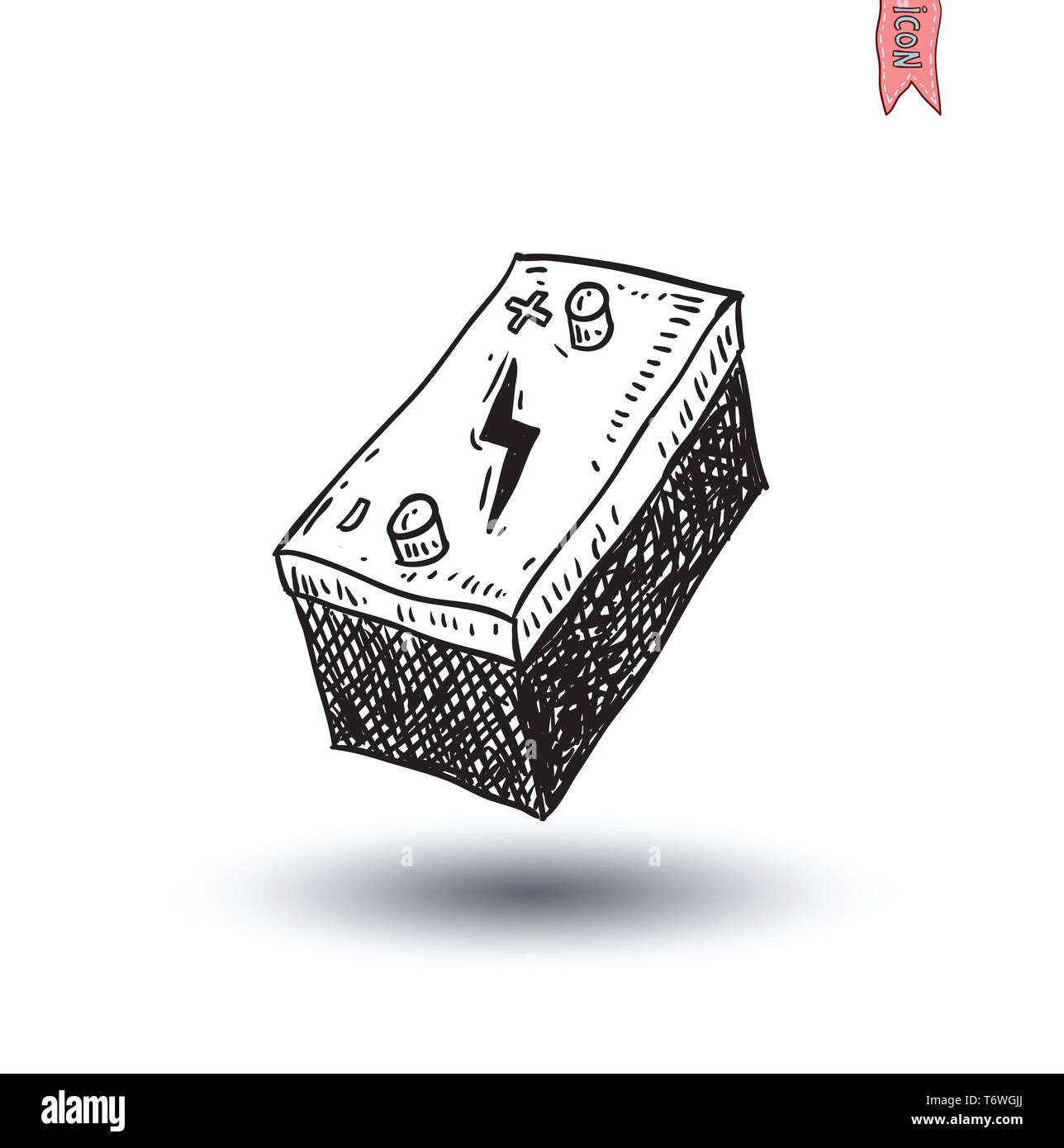 Electricity Doodle icon collection, vector illustration Stock Vector ...