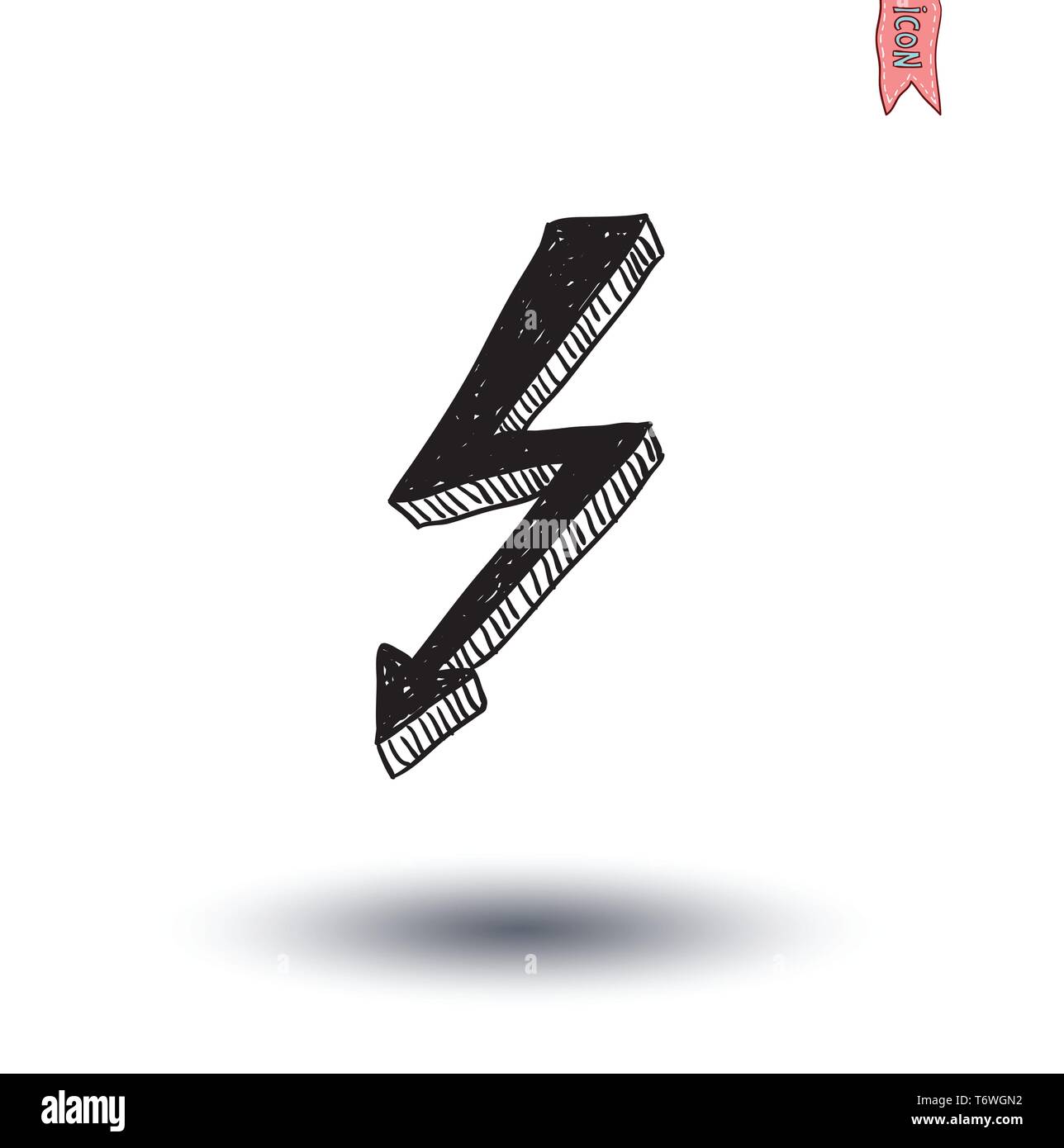 Electricity Doodle icon collection, vector illustration Stock Vector ...