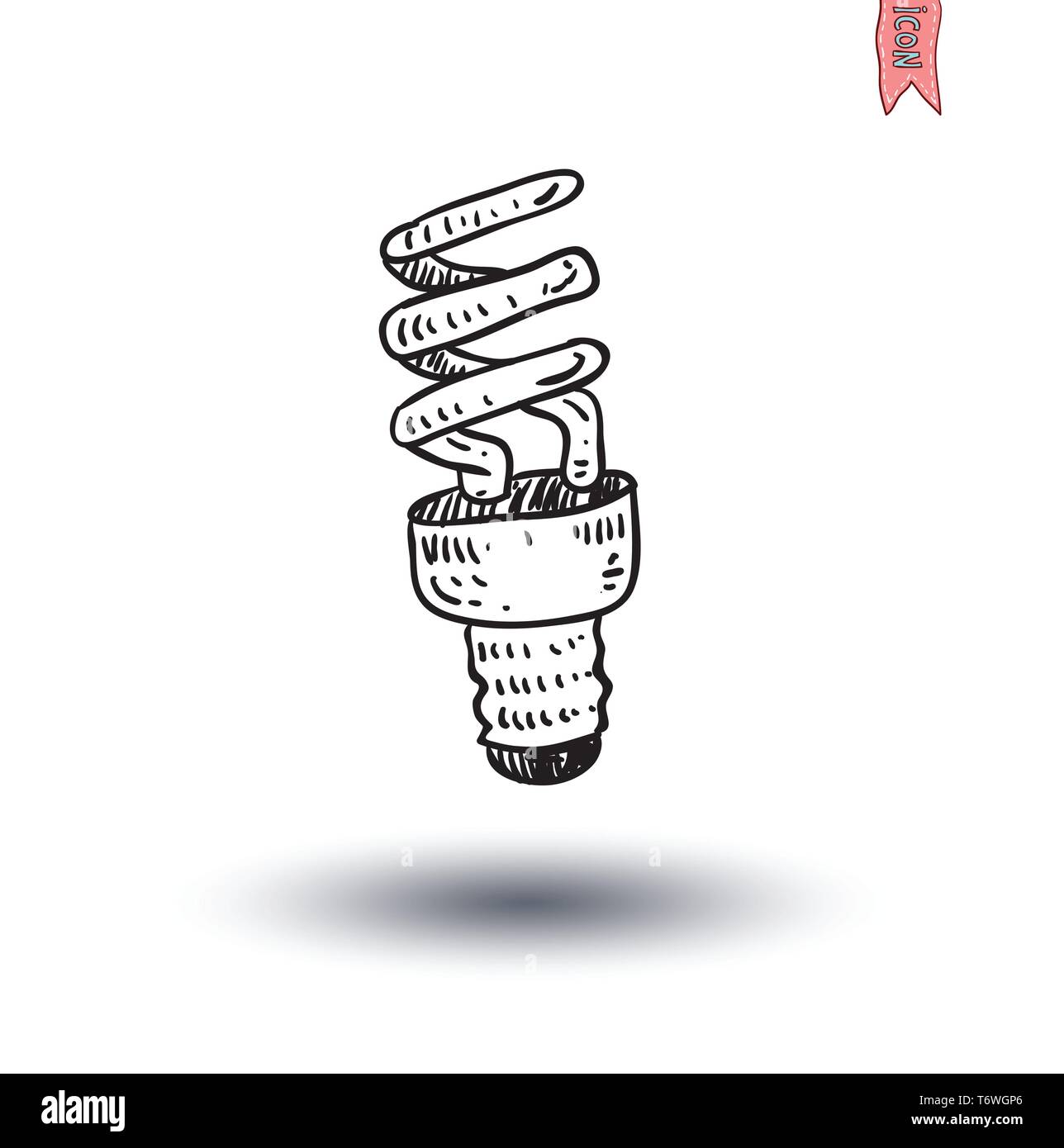 Electricity Doodle icon collection, vector illustration Stock Vector ...