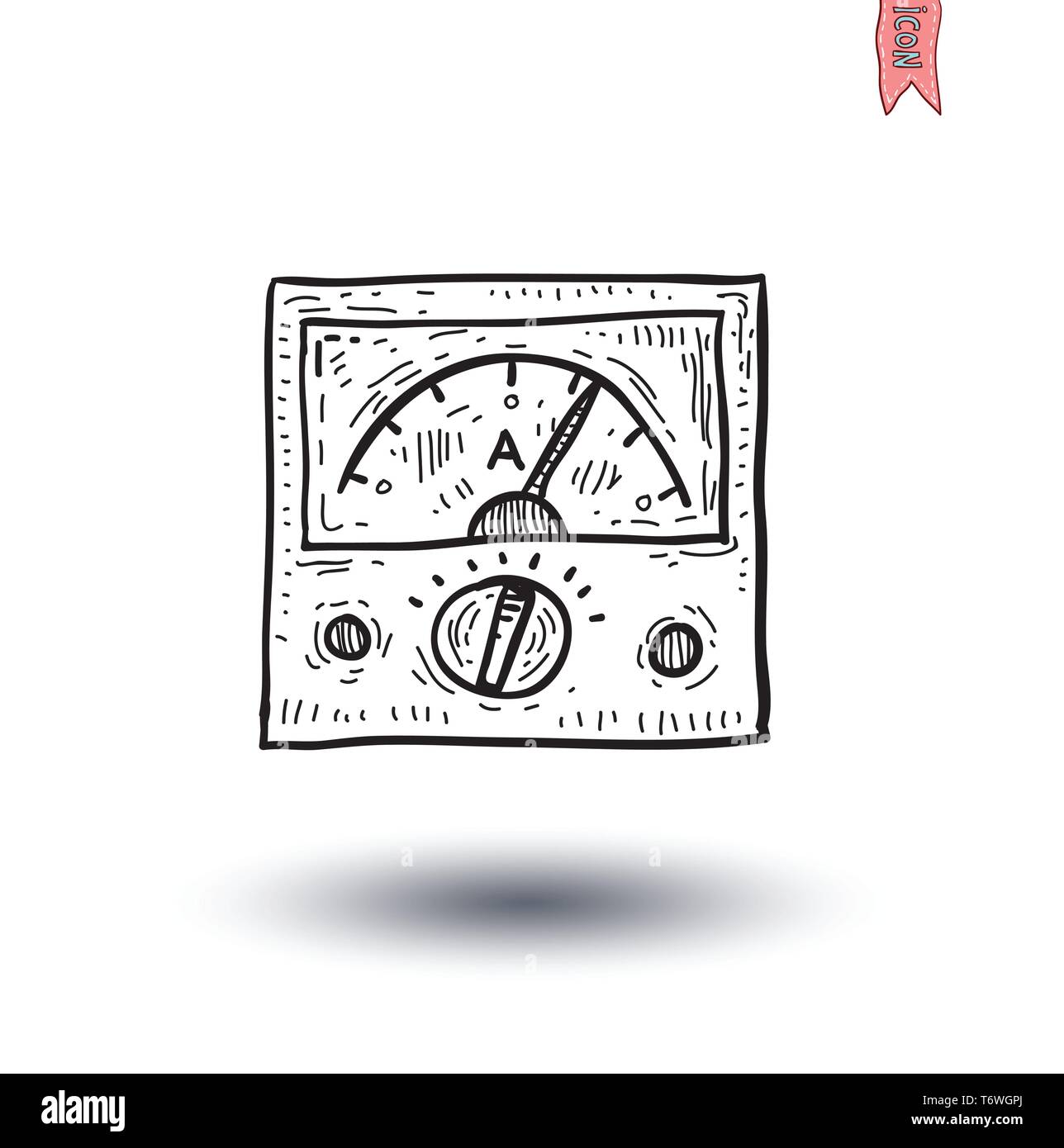 Electricity Doodle icon collection, vector illustration Stock Vector ...